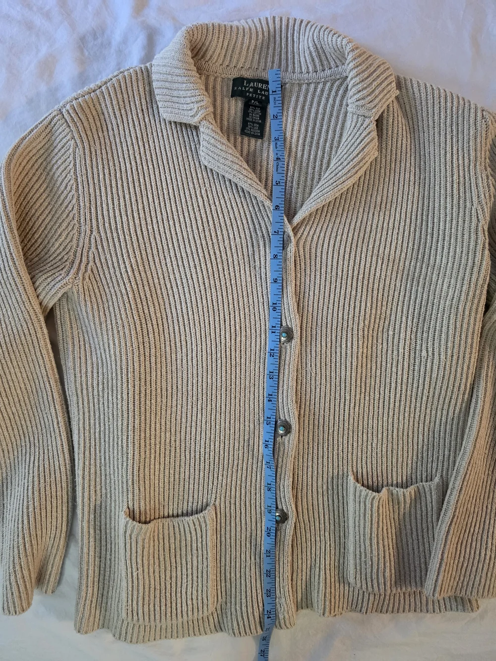Ralph Lauren | Sweaters | Ralph Lauren Heavy Knit Sweater Cardigan Tan ...